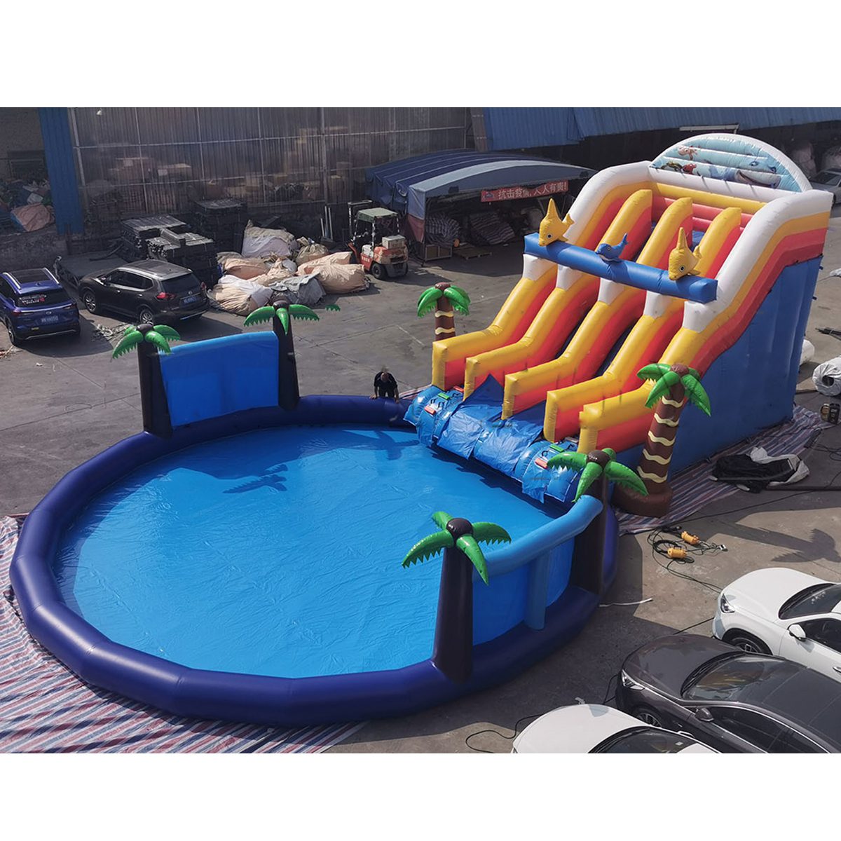 TropicSplash Oasis Waterslide - InflatableLand